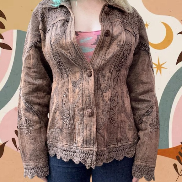 Flashback | Jackets & Coats | Vtg 9sy2k Flashback 70s Style Bronze Boho ...